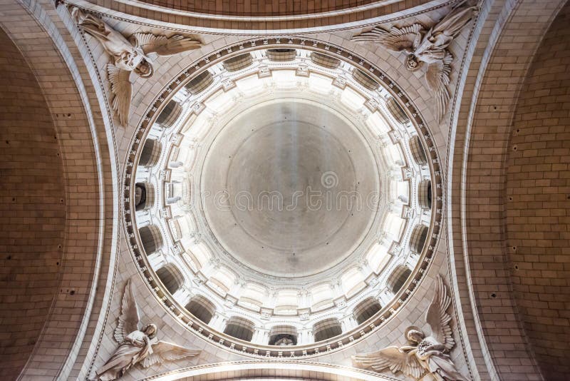 Eiling Em Basilica Coeur Sacre Em Montmartre Dome Fotografia Editorial ...