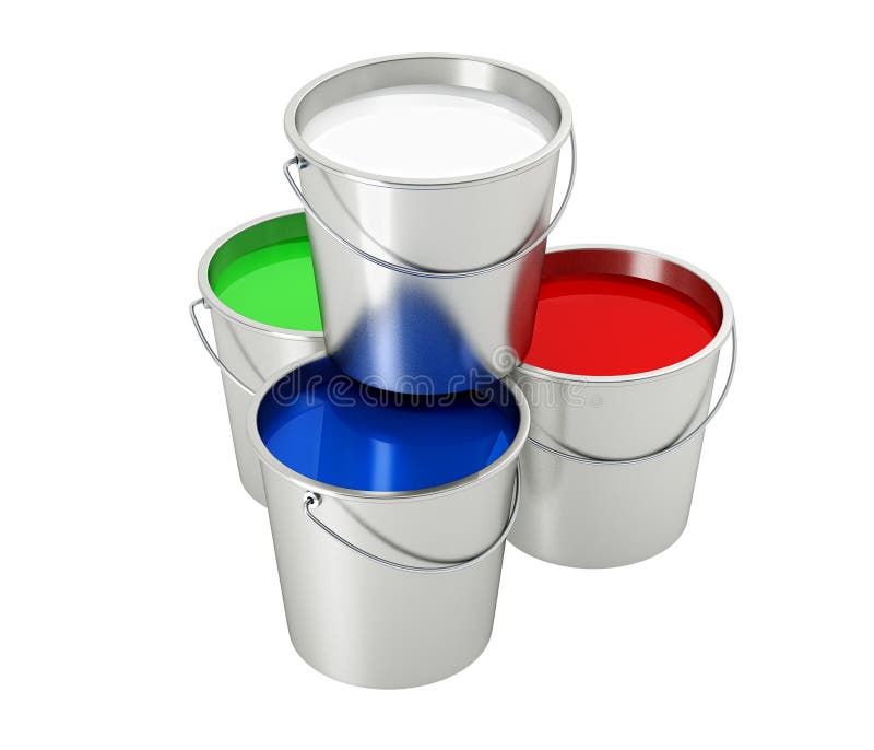 Eimer mit Farbfarbe stockbild. Bild von konzept, geöffnet - 41286127
