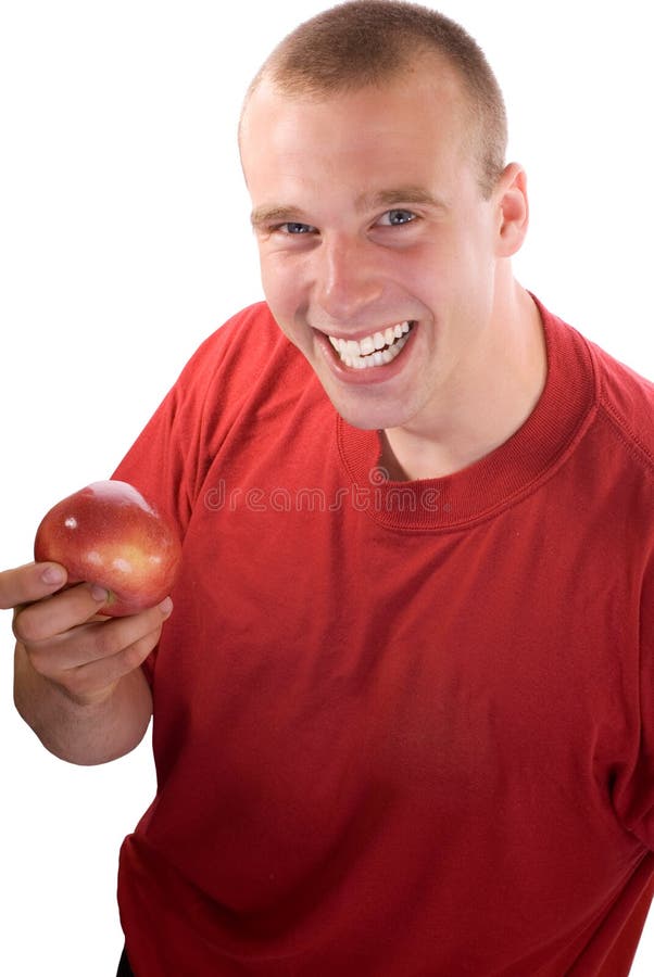 Ein Apfel ein Tag stockfoto. Bild von muskulös, trainieren - 2428912