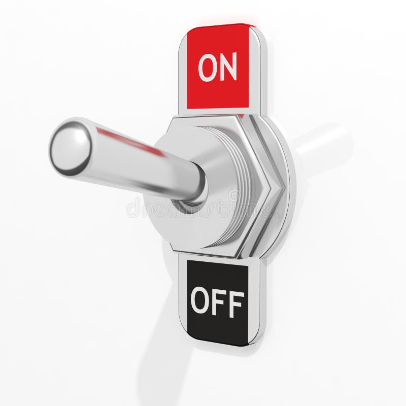 Ein-Ausschalter Des Elements 3D Stock Abbildung - Illustration von ...