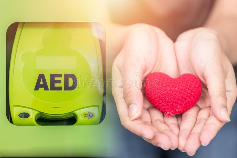 Ein Automatisiertes Externes Defibrillator AED Stockbild - Bild von ...
