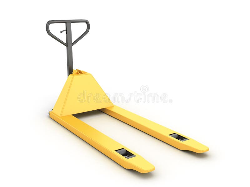 Ein Gabelhubwagen Oder Gabelstapler Stock Abbildung - Illustration von ...