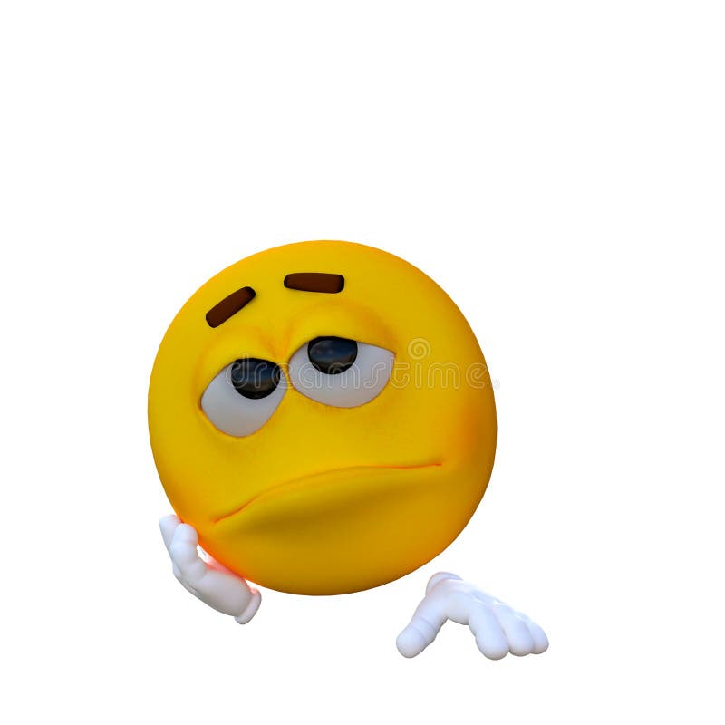 Ein Gelber Smiley Mit Den Händen Stock Abbildung - Illustration von ...