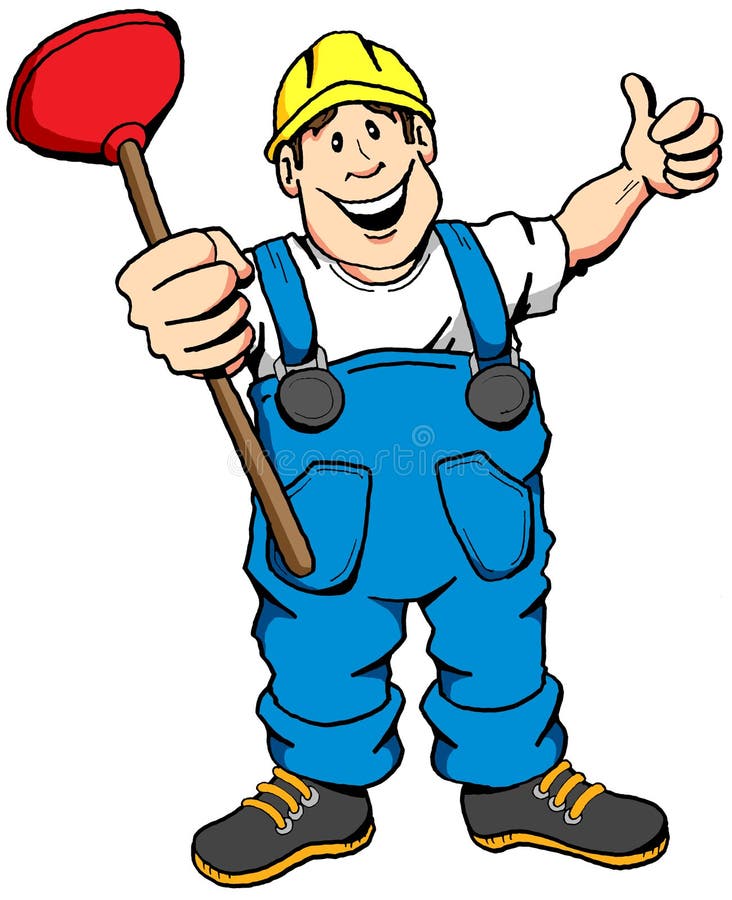 Glücklicher Klempner vektor abbildung. Illustration von klempner - 35538250