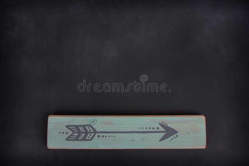 Ein Handgemalter Pfeil Auf Einer Tafel Stockbild - Bild von tafel ...