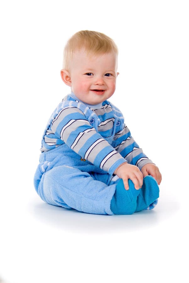 Kleines Kind sitzt stockfoto. Bild von freude, kindheit - 30010138