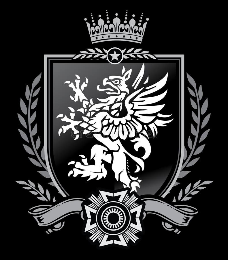 Heraldischer Greif vektor abbildung. Illustration von adel - 20970131