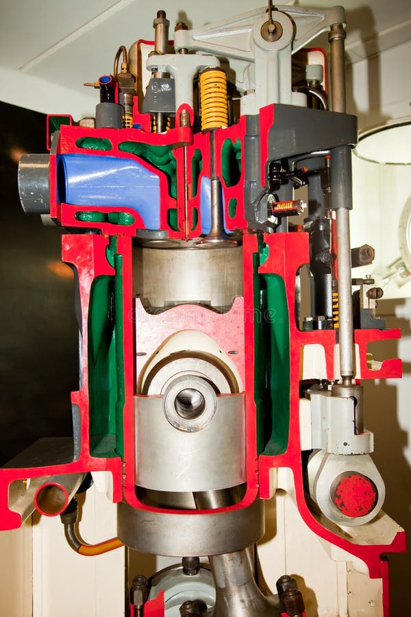 Dieselmotor. stockfoto. Bild von innere, gang, aluminium - 29821704