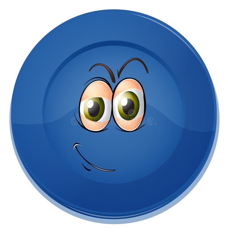 Ein Teller mit Gesicht vektor abbildung. Illustration von gesicht ...