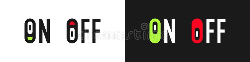 Ein- Und Ausschalten Vector-Symbol Des Switches Vektor Abbildung ...