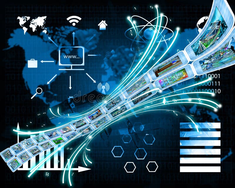 Ein Ununterbrochener Informationsfluss Stockfoto - Bild von digital ...