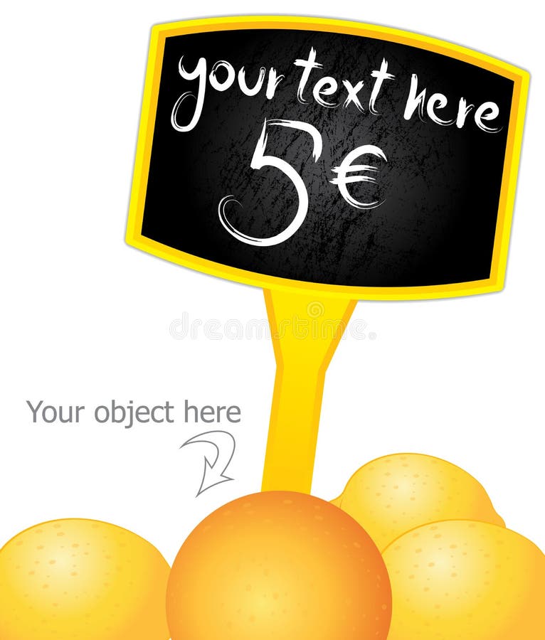 Ein Schild am Preisschild vektor abbildung. Illustration von abbildung ...