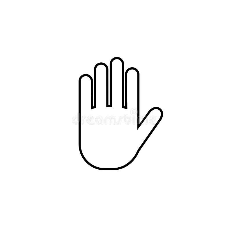 De Vectorpictogramreeks Van Het Einde Handje, Symbool Hand Vector ...