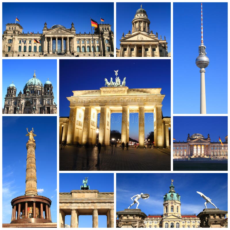 Berlin Collage stockfoto. Bild von hauptstadt, kultur - 33490434