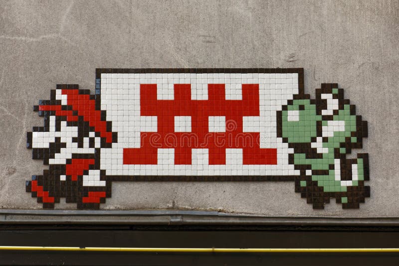 Graffiti Von Mario Und Luigi Aus Dem Nintendo-Spiel Redaktionelles ...