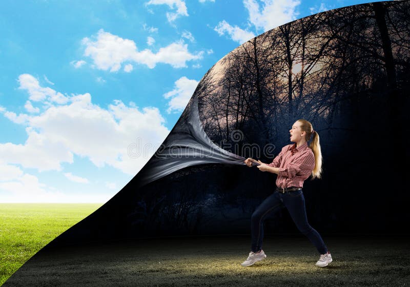 Eine andere Wirklichkeit stockbild. Bild von frau, vorstellen - 47300065