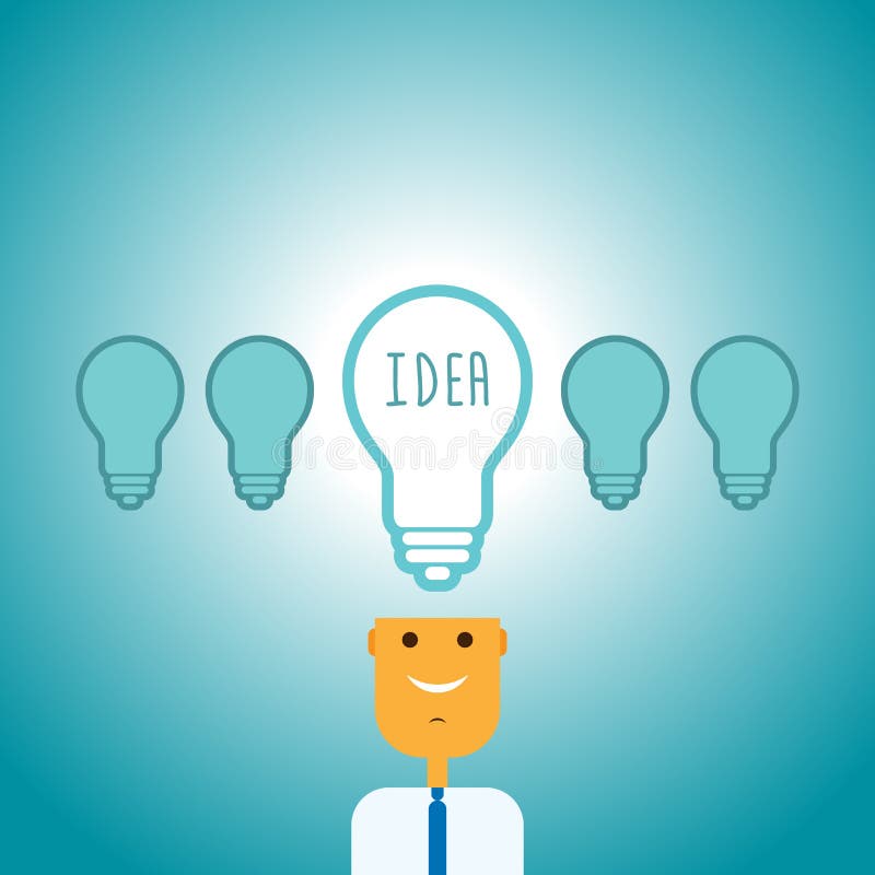 Eine gute Idee vektor abbildung. Illustration von profil - 42254514