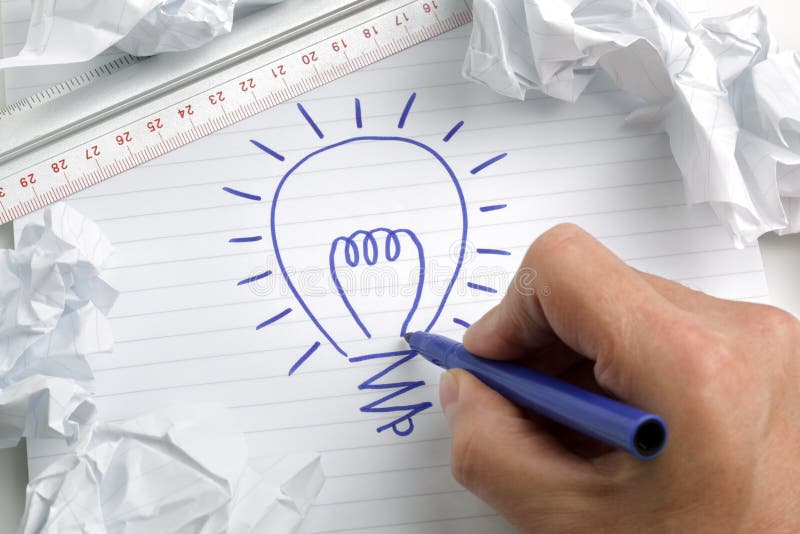 Eine glänzende Idee haben stockfoto. Bild von träume - 16293462