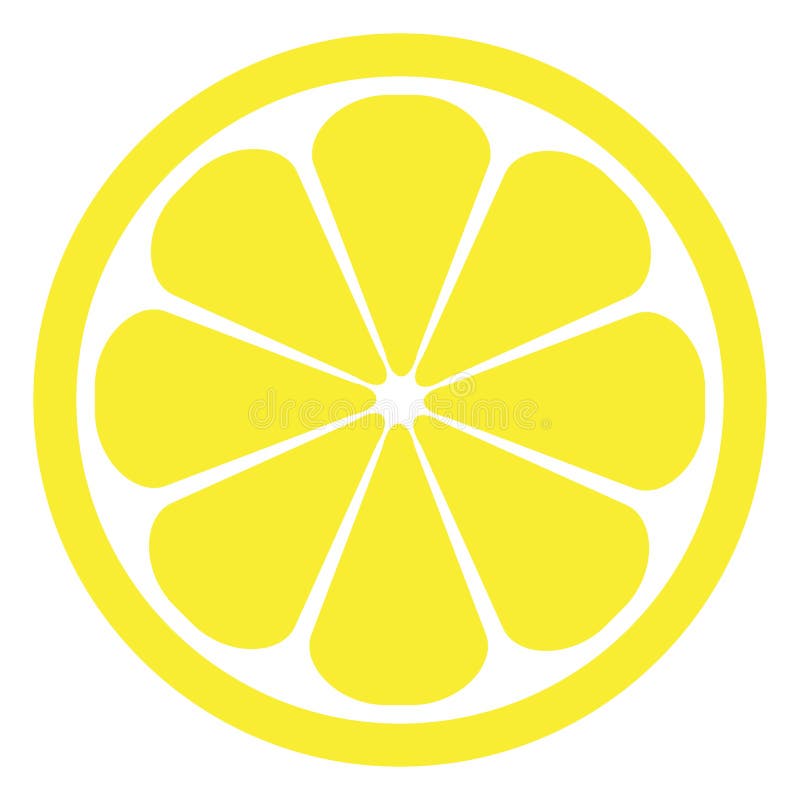 Einfache Geschnittene Zitronenikone Stock Abbildung - Illustration von ...