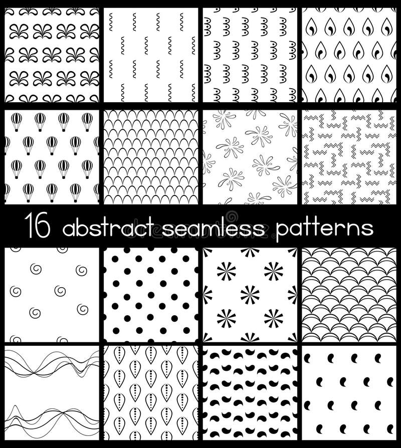 Einfache Schwarzweiss-Muster Vektor Abbildung - Illustration von ...