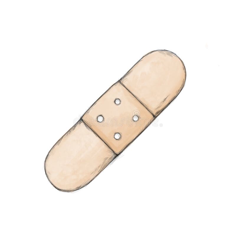 Einfaches Pflaster Auf Weißem Hintergrund Stock Abbildung ...