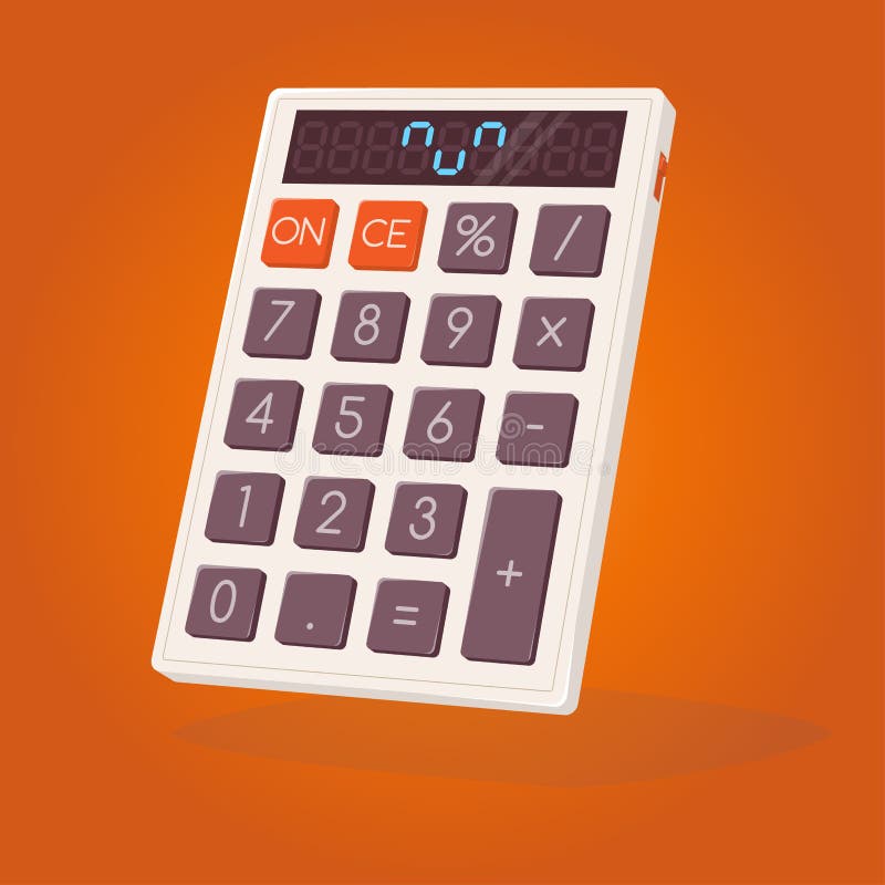 Vector Illustration of a Calculator in Retro Style Stock Vector ...