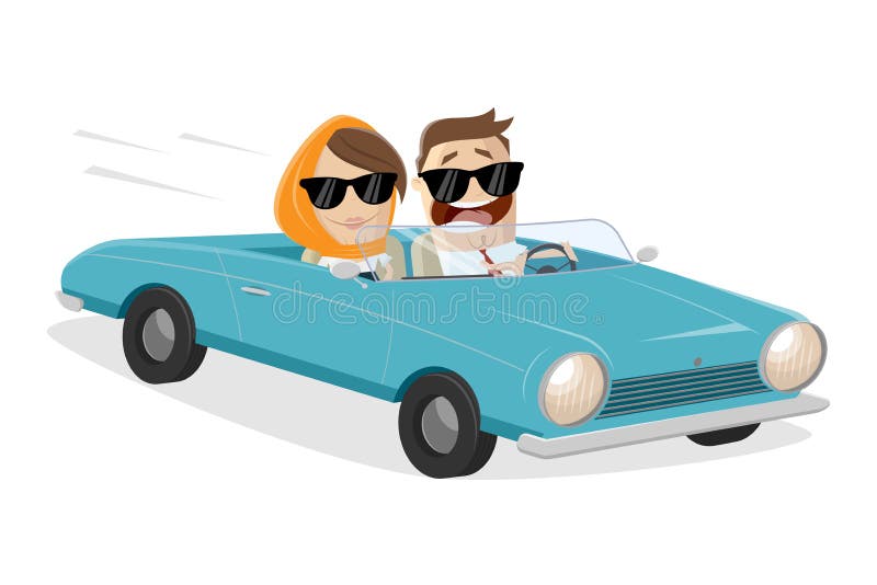 Happy Couple Driving Car Stock Illustrations – 637 Happy Couple Driving ...