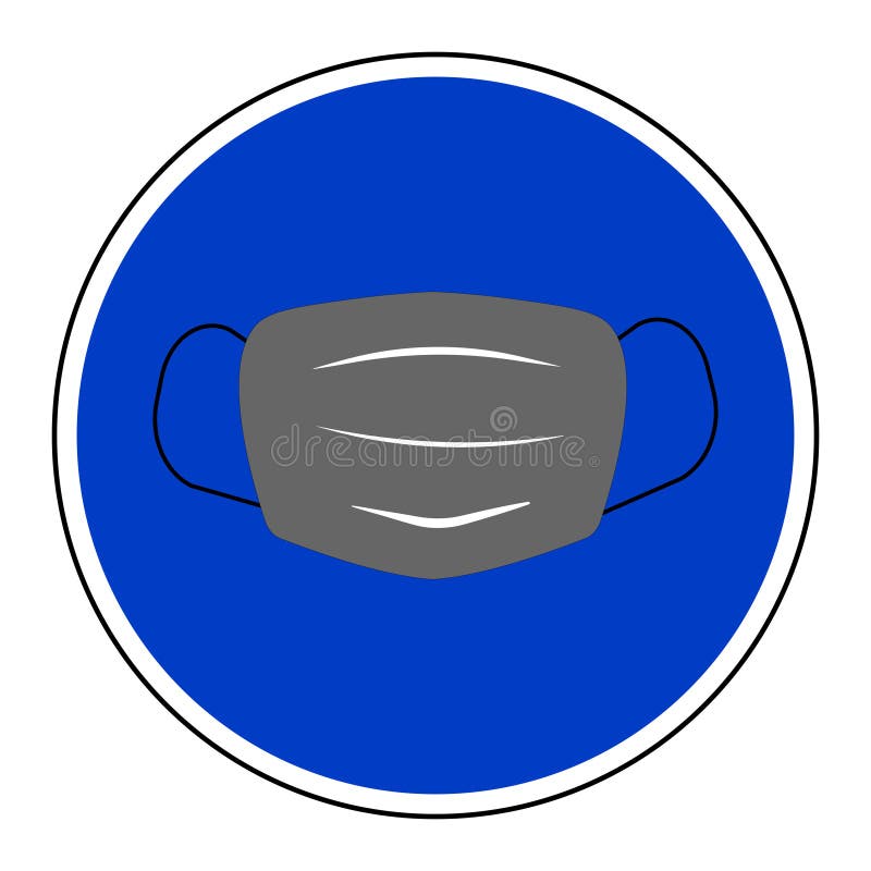 Wear a Mask Sign Symbol Vector Stock Vector - Illustration of order ...