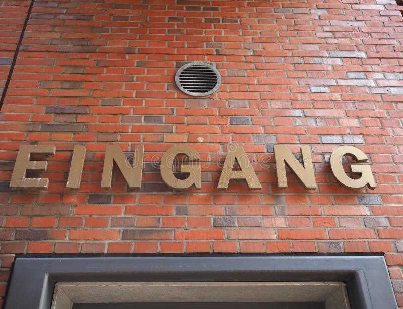 Eingang (Entrance) sign stock photo. Image of europe - 93460738