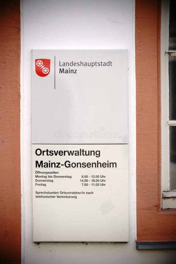 Eingangszeichenkommunalverwaltung Mainz Gonsenheim Redaktionelles ...