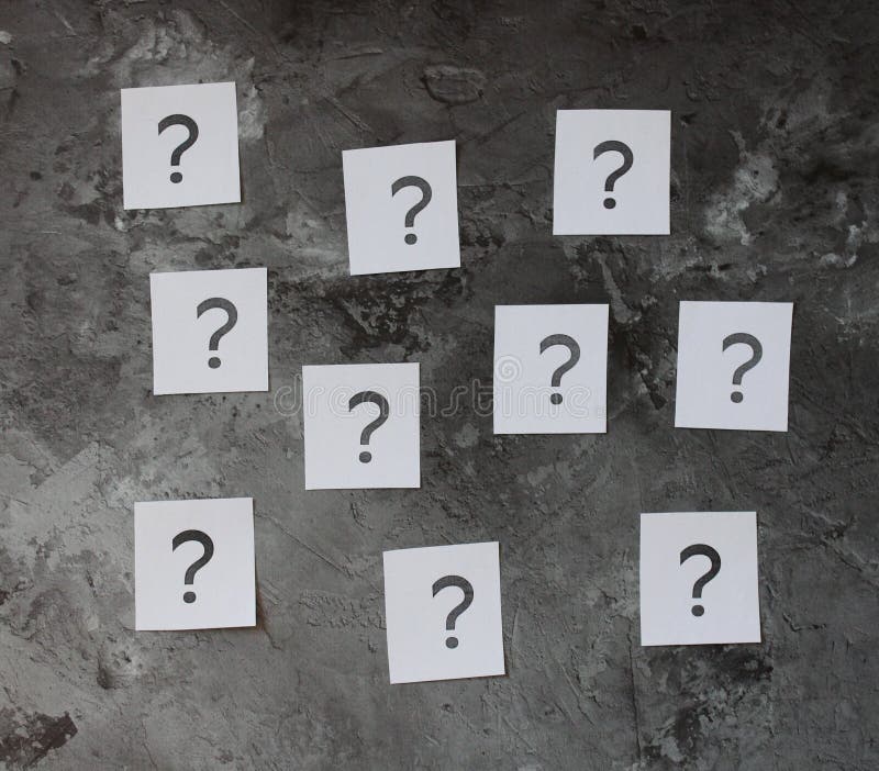 Einige Fragezeichen stockbild. Bild von blau, symbol - 105153797