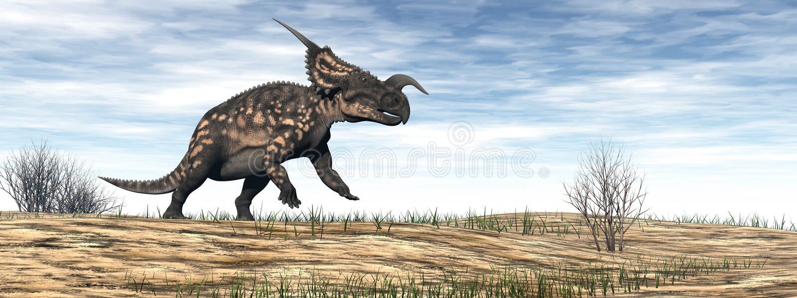Einiosaurus Dinosaur Head stock illustration. Illustration of montana ...