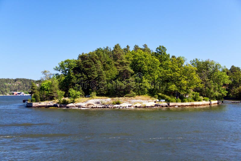 Einsame Insel In Schweden, Stockholm-Archipel Stockbild - Bild von ...