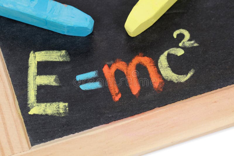 Einstein s formula stock image. Image of blackboard, billboard - 28648071