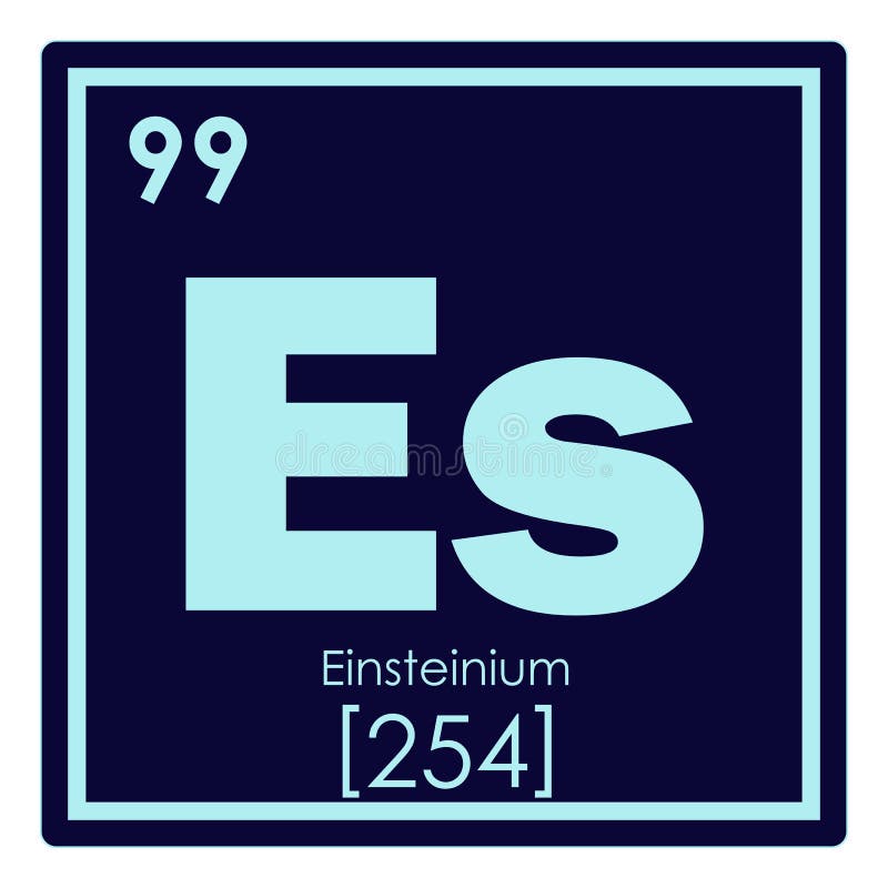 Einsteinium Chemical Element Stock Illustration - Illustration of color ...