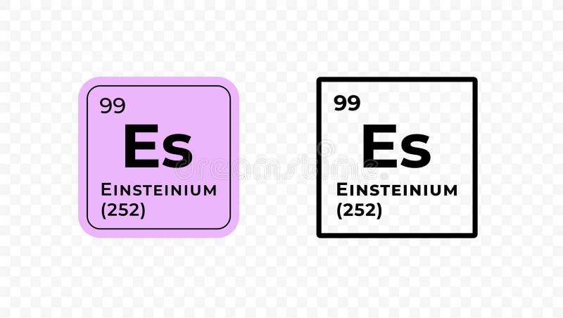 Einsteinium, Chemical Element of the Periodic Table Vector Stock Vector ...