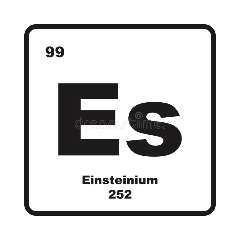 Einsteinium chemistry icon stock vector. Illustration of physics ...