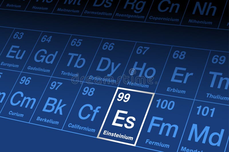 Einsteinium on Periodic Table of the Elements, with Element Symbol Es ...