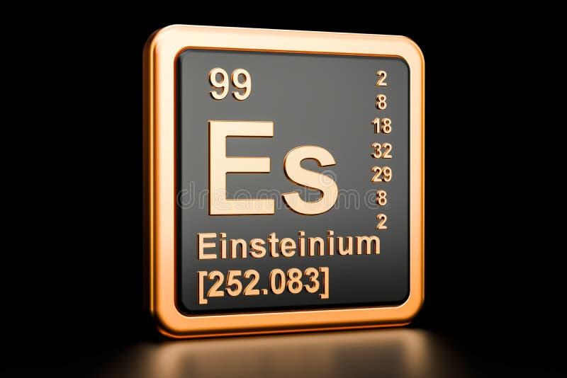 Einsteinium Es Chemical Element. 3D Rendering Stock Illustration ...