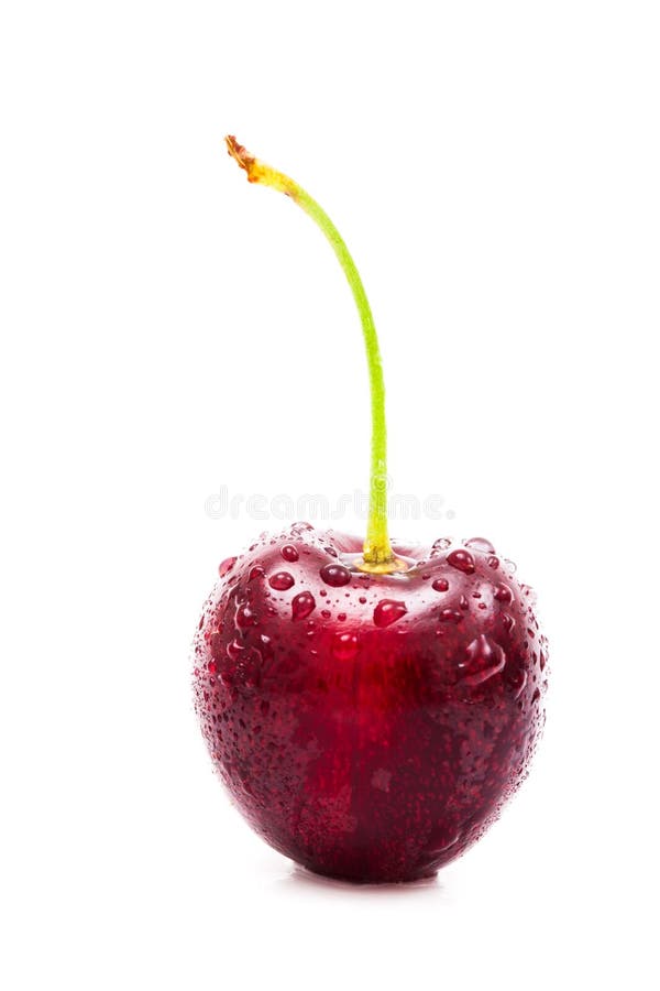 Einzelne Kirsche stockfoto. Bild von frucht, hintergrund - 31491460
