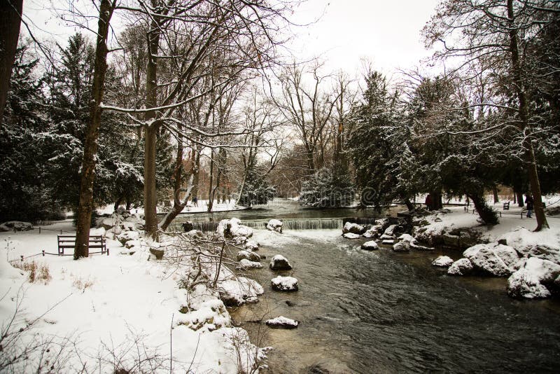 Eisbach in the English Garden Stock Photo - Image of vacation, view ...