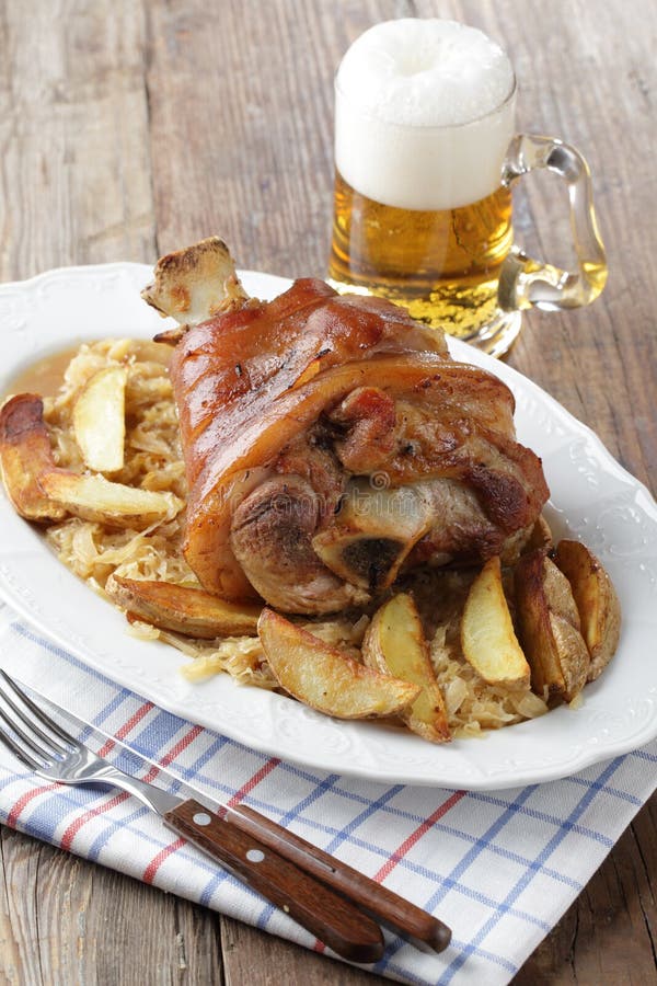 Eisbein with beer stock photo. Image of meat, oktoberfest - 14880656