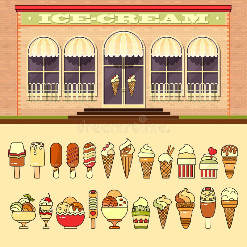 Eisdiele Stock Illustrationen, Vektoren, & Kliparts - 403 Stock ...