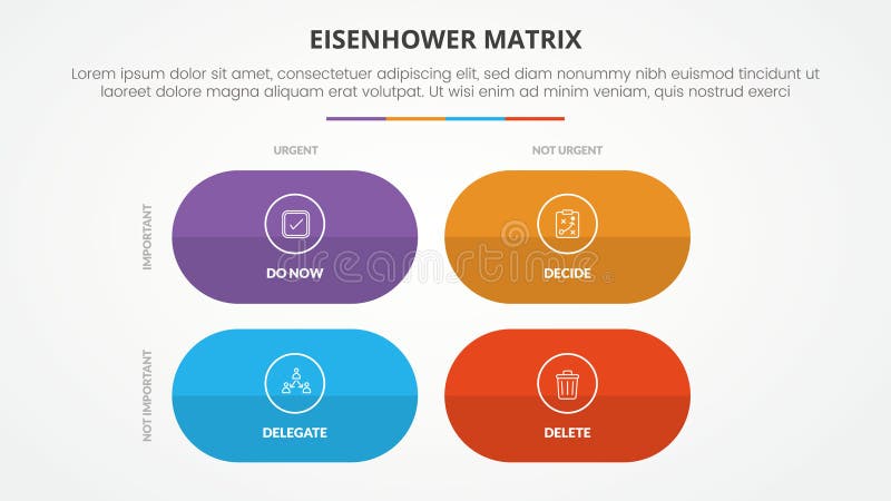 Eisenhower Matrix Template Infographic Concept for Slide Presentation ...