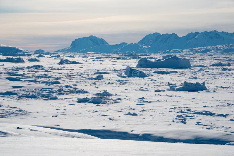 Eisfeld in Grönland stockfoto. Bild von landschaft, nord - 5241698