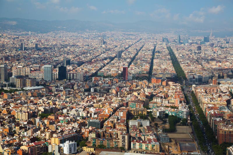 The Eixample District of Barcelona in Spain Stock Image - Image of ...