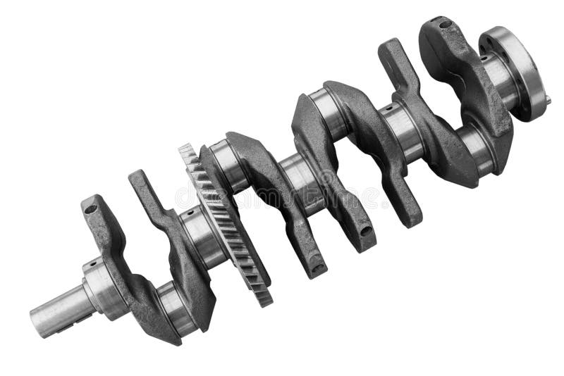 Eixo De Manivela Do Motor Em Um Fundo Branco Foto de Stock - Imagem de ...