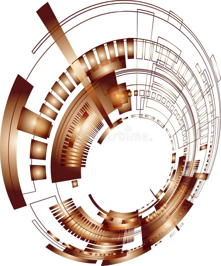 Technology Wheel on White Background Stock Illustration - Illustration ...