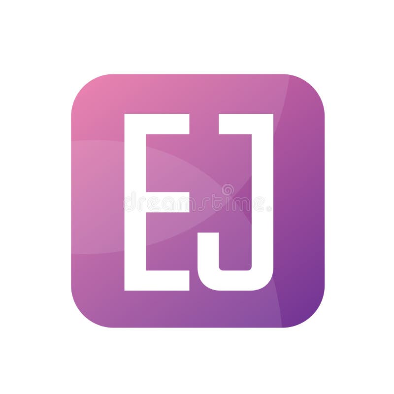 EJ Letter Logo Design with Simple Style Stock Vector - Illustration of ...