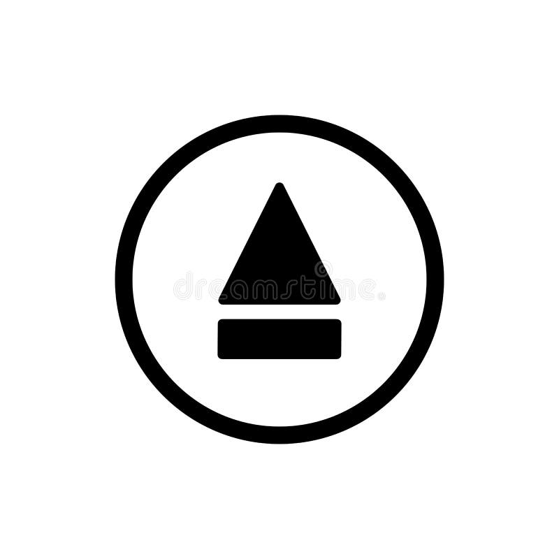 Eject Button Icon Simple Solid Eject Button Vector Icon On Black
